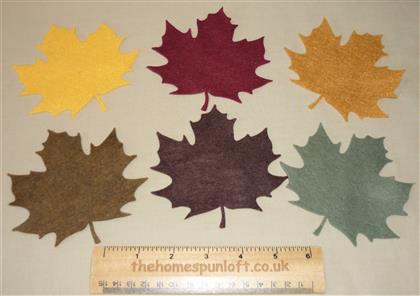 6 Die Cut Felt Maple Leaves Autumn Halloween | Die Cut Shapes | The ...